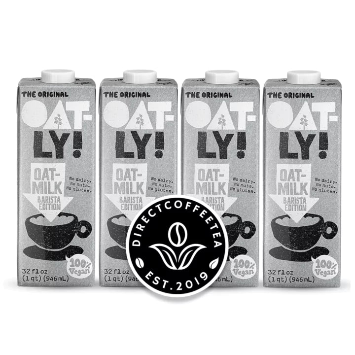 Oatly Barista Edition Oat Milk, 32 fl oz (Pack of 4) with Brand Sticke ...