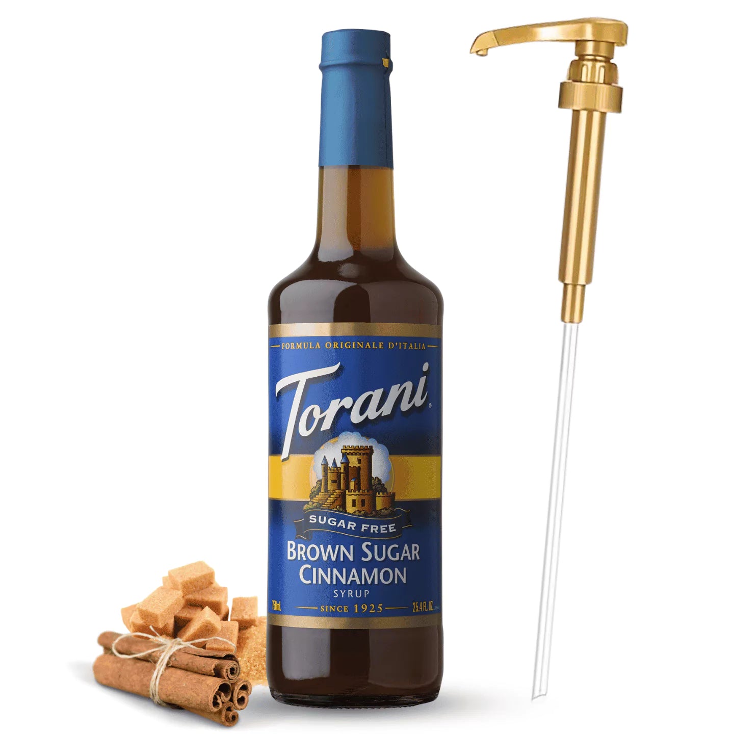 Torani Sugar Free Brown Sugar Cinnamon Coffee Syrup (25.4 oz) with ...