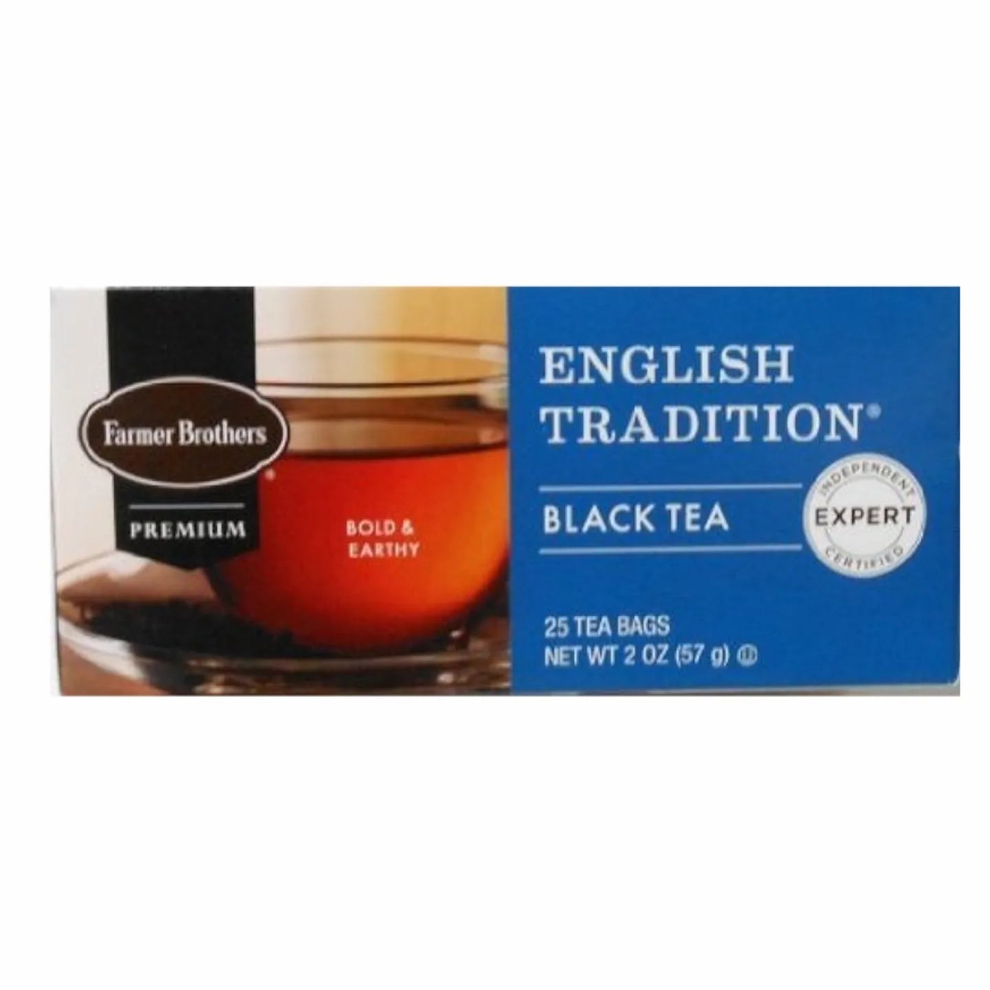 Farmer Brothers Premium English Tradition Black Tea Bags 25 Count Box ...