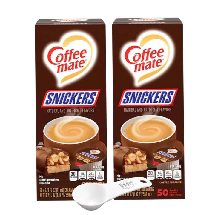 Coffee Mate Snickers Flavored Liquid Coffee Creamer Singles, 50 Count ...