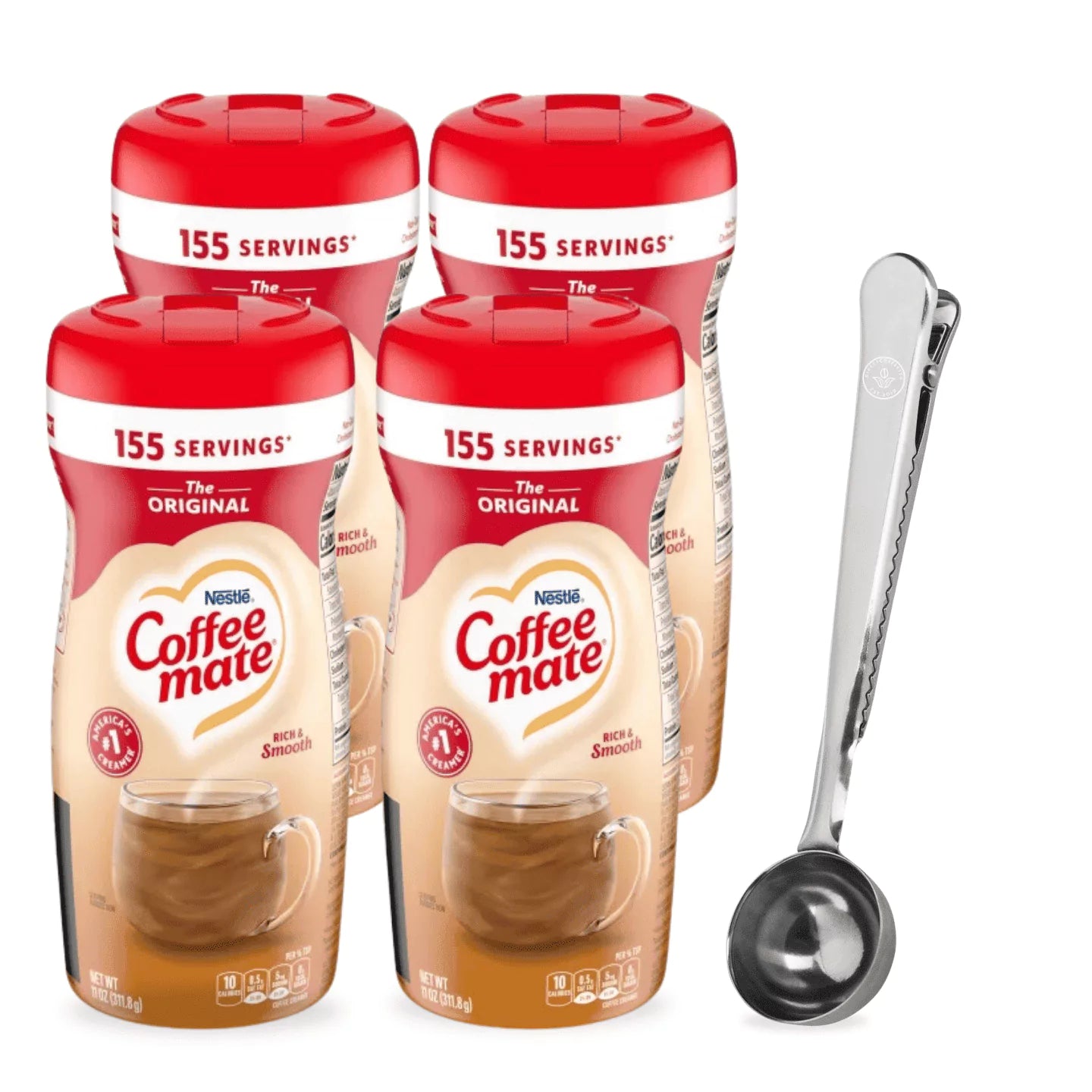 Coffee Mate Original Powdered Coffee Creamer 11 oz (4-Pack) with Spoon ...