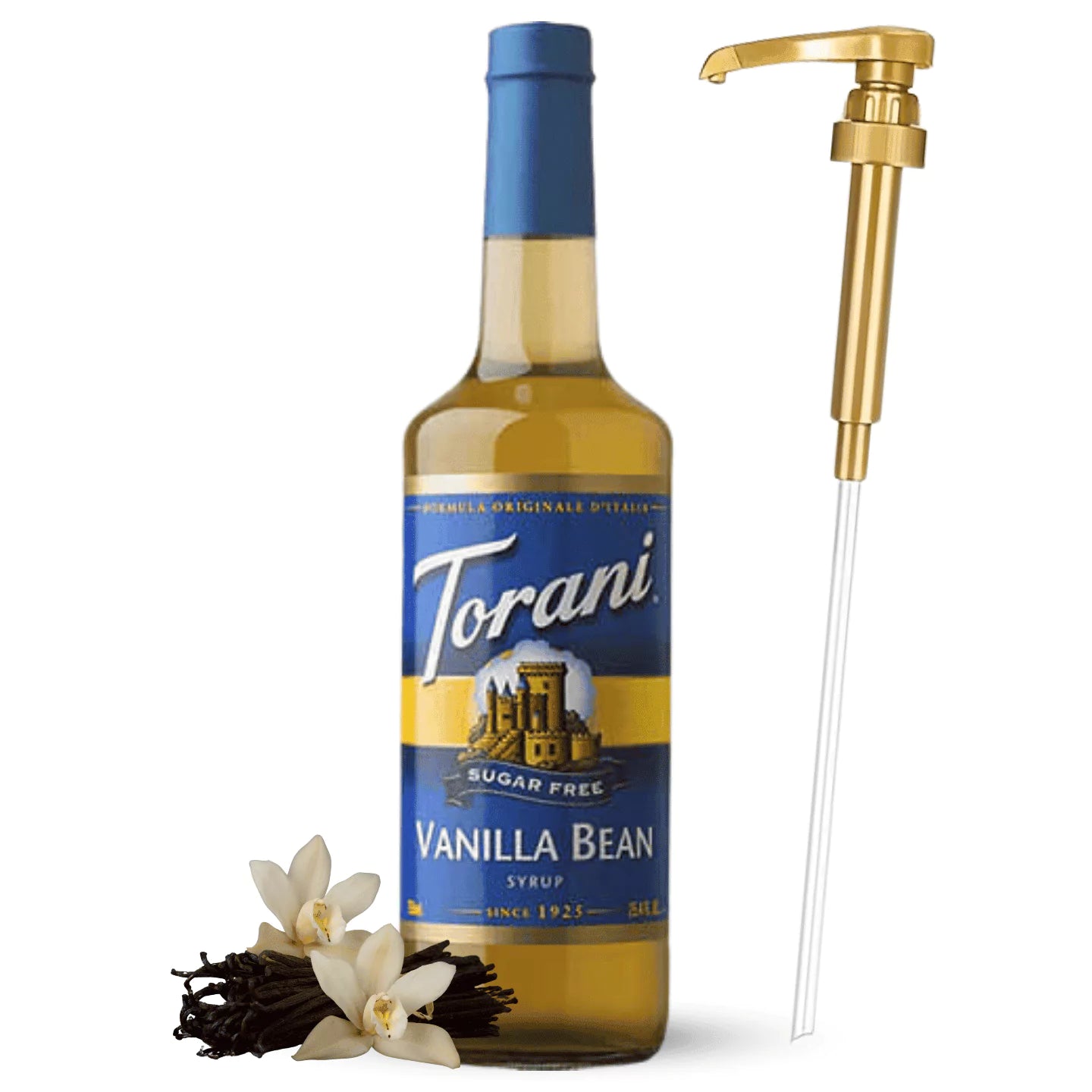 Torani Sugar-Free Vanilla Bean Coffee Syrup (25.4 oz) with Direct ...