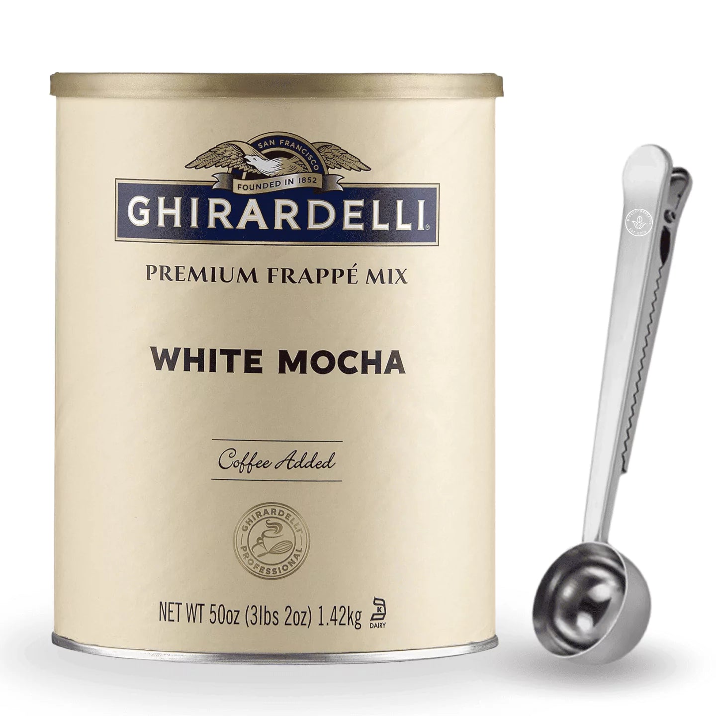 Ghirardelli White Mocha Frappe Mix Powder – 3.12 lbs with Spoon with C ...
